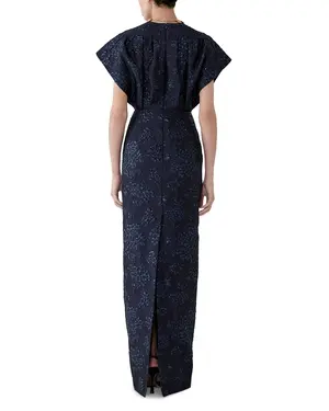 Carolina Herrera Fan Bodice Gown