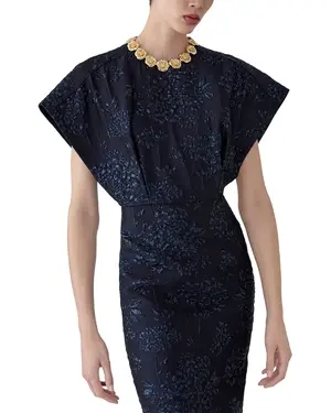 Carolina Herrera Fan Bodice Gown
