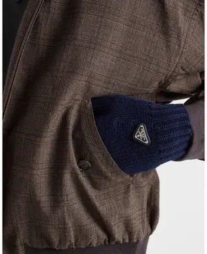 Prada Wool And Cashmere Gloves - Medium Blue