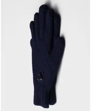 Prada Wool And Cashmere Gloves - Medium Blue