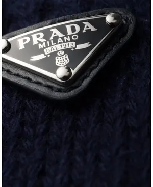 Prada Wool And Cashmere Gloves - Medium Blue