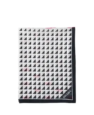 Prada Printed Cotton Pareo - Black