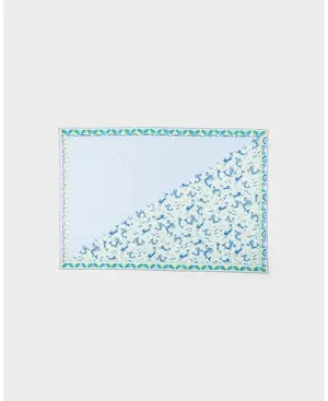 Prada Printed Cotton Pareo - Light Blue