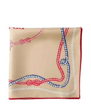Prada Printed Silk Twill Scarf, 55 X 55 Cm - Brown