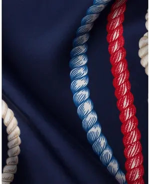 Prada Printed Silk Twill Scarf, 90x90 Cm - Blue