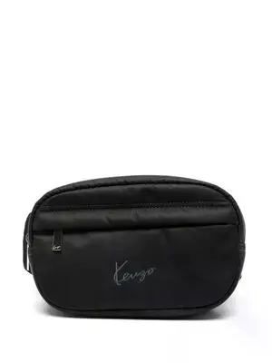 Kenzo Logo Embroidered Belt Bag - Black