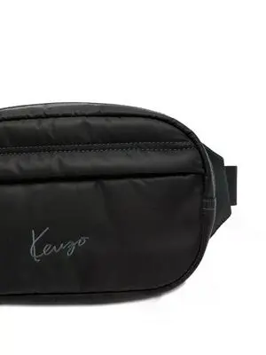 Kenzo Logo Embroidered Belt Bag - Black