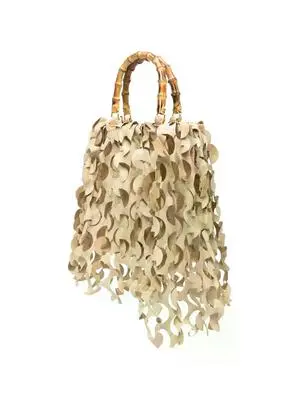 LA MILANESA Oceano Bamboo Handle Tote Bag