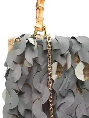 LA MILANESA Oceano Bamboo-handle Tote Bag - Grey