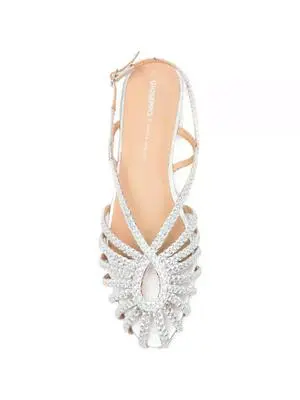 GIOSEPPO Hingham Braided Cage Sandals - Silver