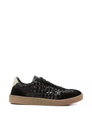GIOSEPPO Ijebu Woven Leather Sneakers