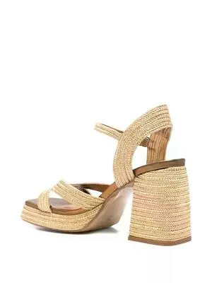 EXÈ Havana Woven-effect Platform Sandals