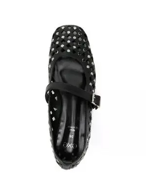 EXÈ Stud-embellished Cut-out Ballet Flats