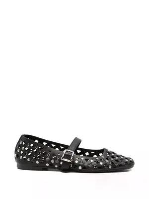 EXÈ Stud-embellished Cut-out Ballet Flats