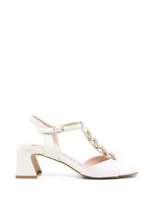CAFÈNOIR Chain-link T-bar Sandals