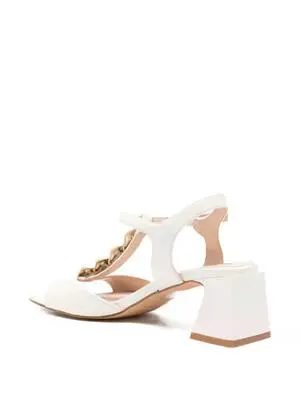 CAFÈNOIR Chain-link T-bar Sandals