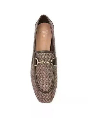 EXÈ Woven Horsebit Loafers