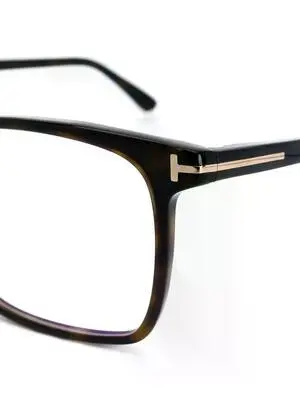 TOM FORD Square Frame Glasses - Brown