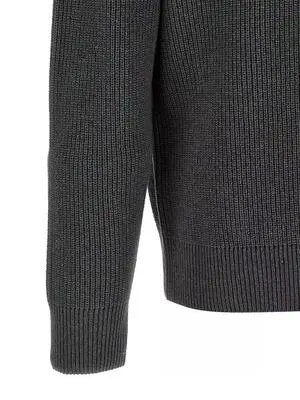 JW Anderson Half-zip Rib-knit Sweater - Grey
