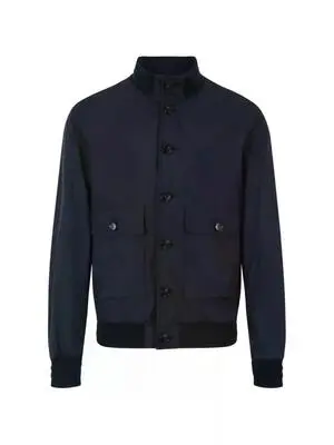 Paul & Shark Button-up Bomber Jacket - Blue