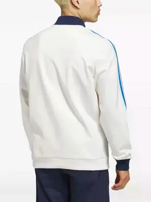 Adidas Originals 3-stripes Quarter-zip Sweatshirt - Neutrals