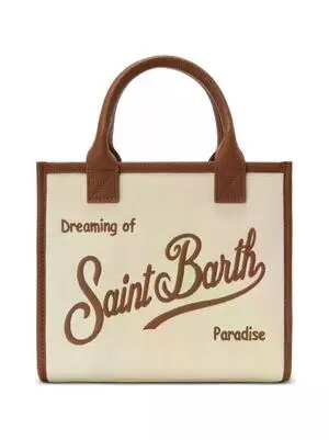 MC2 SAINT BARTH Logo Embroidered Tote Bag - Neutrals