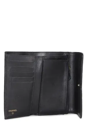 Chanel Caviar 'cc' Filigree Long Flap Wallet