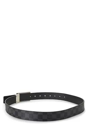 LOUIS VUITTON Damier Graphite Belt With Inventeur Buckle