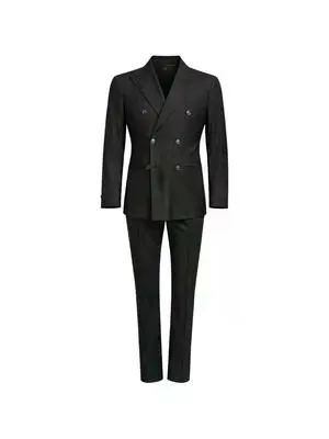 FRANZESE COLLECTION Brad Pitt Pinstriped Double-breasted Suit - Grey