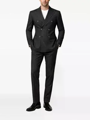 FRANZESE COLLECTION Brad Pitt Pinstriped Double-breasted Suit - Grey