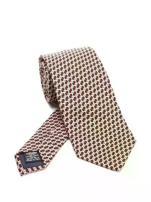 AL DUCA D’AOSTA 1902 Geometric Pattern Neck Tie - Neutrals
