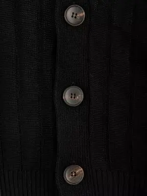 Al Duca D'aosta Ribbed-knit Cotton V-neck Cardigan