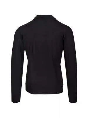Fedeli Virgin Wool Mock Neck Sweater - Black