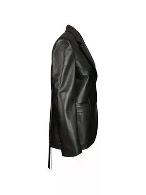 Loewe Lace-up Leather Jacket - Black