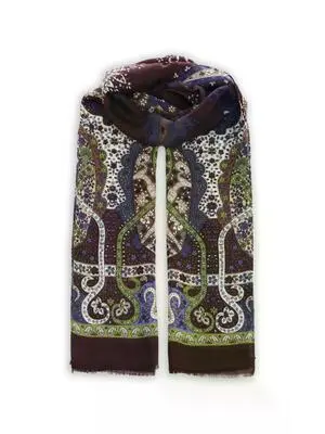 AL DUCA D’AOSTA 1902 Paisley-print Frayed Scarf - Brown