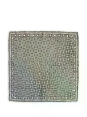 AL DUCA D’AOSTA 1902 Geometric-print Pocket Square - Neutrals