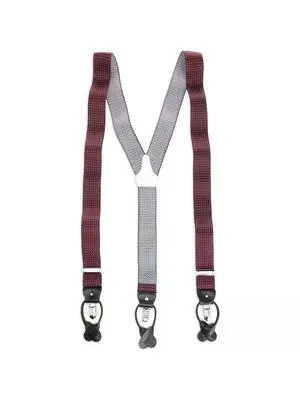 AL DUCA D’AOSTA 1902 Polka-dot Clip-on Braces - Red