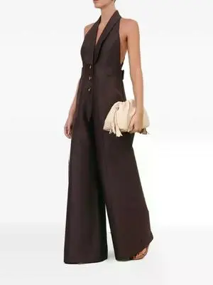 Zimmermann Halterneck Wide-leg Jumpsuit