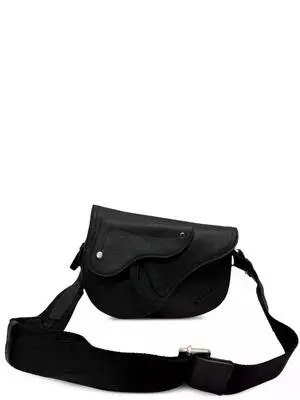 Dior Saddle Grained Leather Messenger Bag - Black