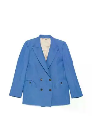 BLAZÉ MILANO Blazé Milano Double-Breasted Pocket Blazer Blue
