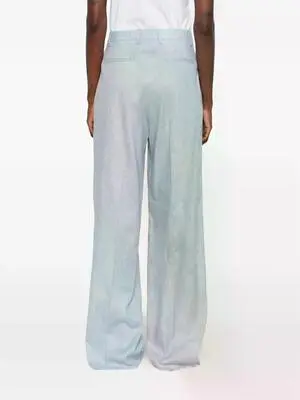 Tagliatore Pleated Wide-leg Trousers - Blue