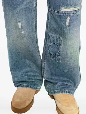 FOUND Distressed Patchwork Jeans