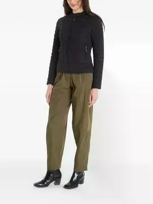Guess Quilted Zip-up Jacket With Silver-tone Hardware