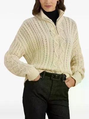 Ralph Lauren Cable-knit Quarter-zip Sweater