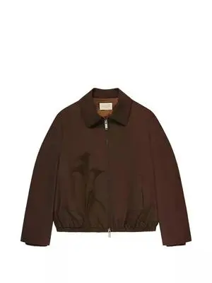 SLOWEAR Floral Embroidered Bomber Jacket
