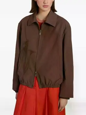 SLOWEAR Floral Embroidered Bomber Jacket