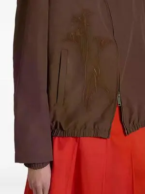 SLOWEAR Floral Embroidered Bomber Jacket