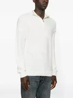 Gant Ribbed Knit Quarter-zip Sweater