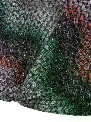 Missoni Sequin Embellished Zigzag V-neck Sleeveless Top