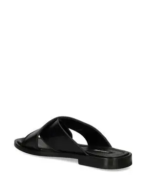 Roberto Cavalli Snakeskin Sandals With Silver-tone Logo